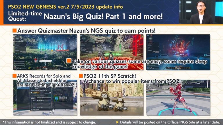 PSO2 NGS Headline Recap #25 – Phantasy Star Fan Blog