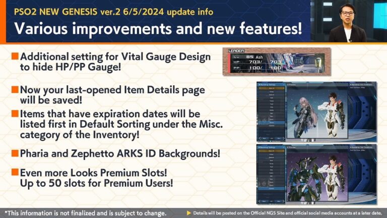 PSO2 NGS Headline Recap #36 – Phantasy Star Fan Blog