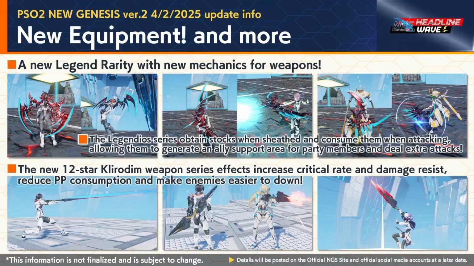 PSO2 NGS Headline Wave Recap #01 – Phantasy Star Fan Blog