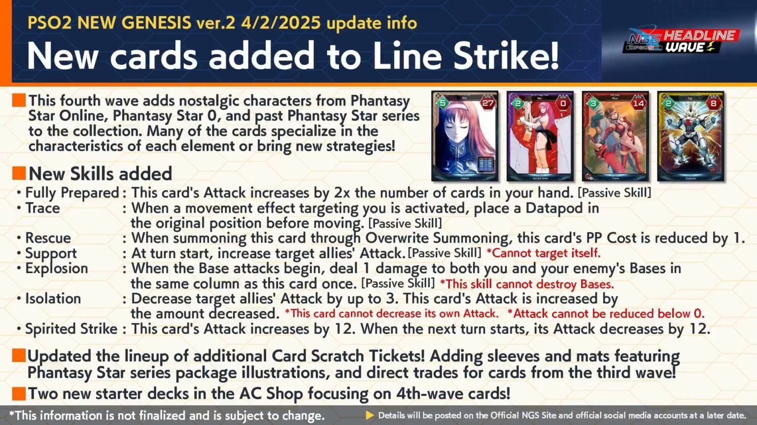 PSO2 NGS Headline Wave Recap #01 – Phantasy Star Fan Blog