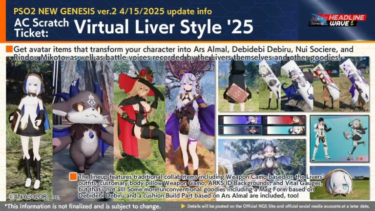 PSO2 NGS Headline Wave Recap #01 – Phantasy Star Fan Blog