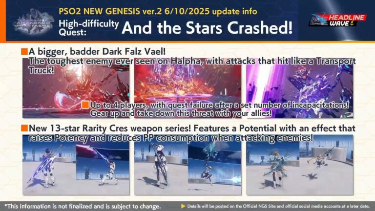 PSO2 NGS Headline Wave Recap #03 – Phantasy Star Fan Blog