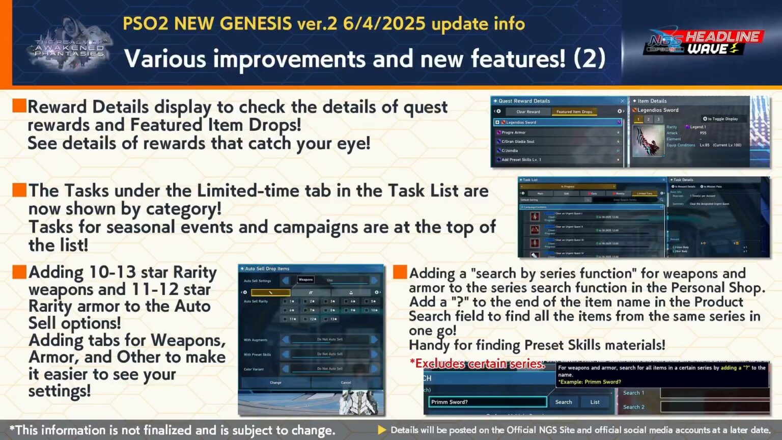 PSO2 NGS Headline Wave Recap #03 – Phantasy Star Fan Blog