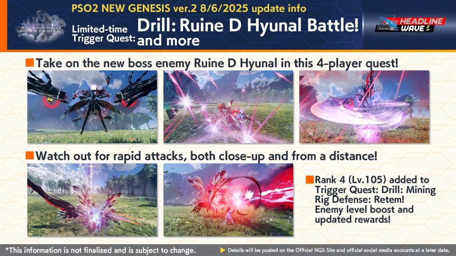 PSO2 NGS Headline Wave Recap #05 – Phantasy Star Fan Blog